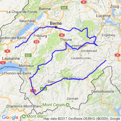 Bercher - Oberwald - Les balades à moto communautaires - Moto-Trip.com